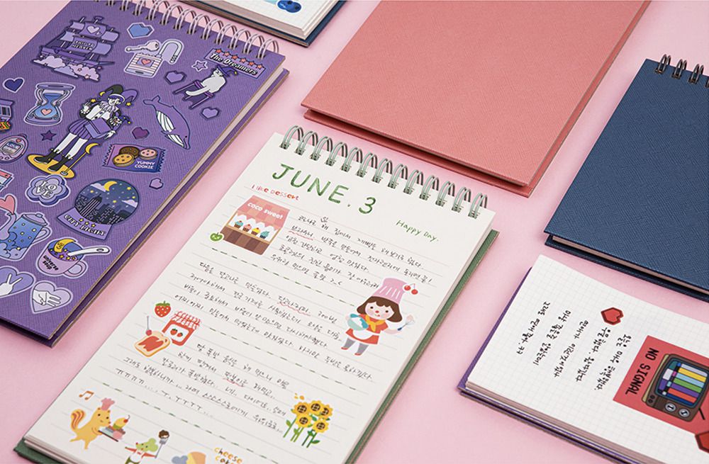 MochiThings: Large Colorful Spiral Notebook