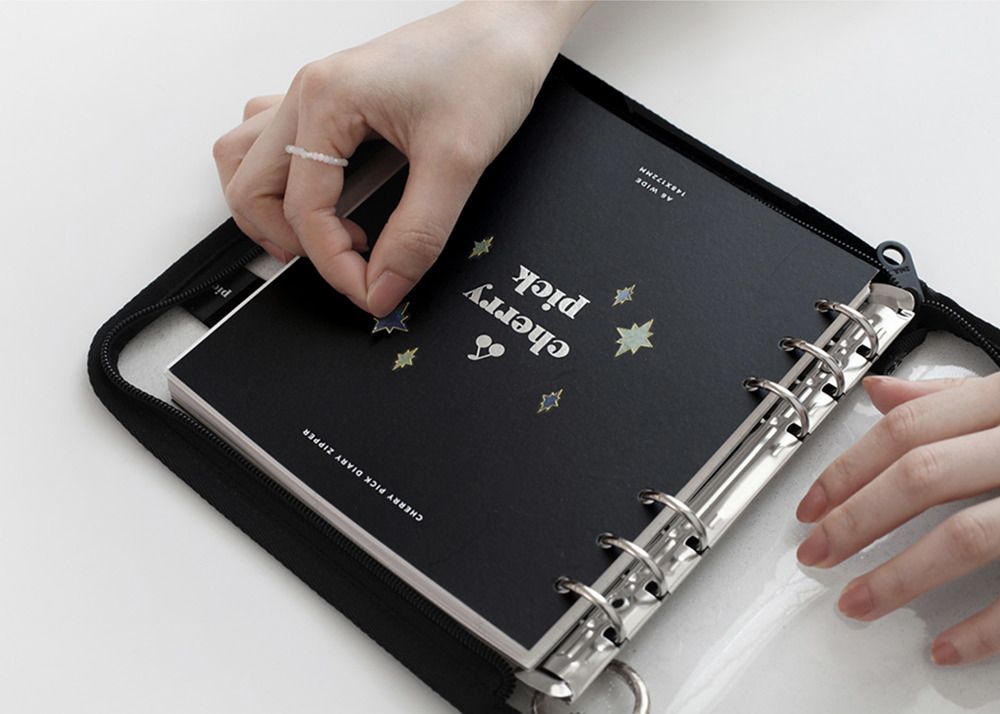 MochiThings: Cherry Pick 6 Ring A6 Wide Zipper Planner