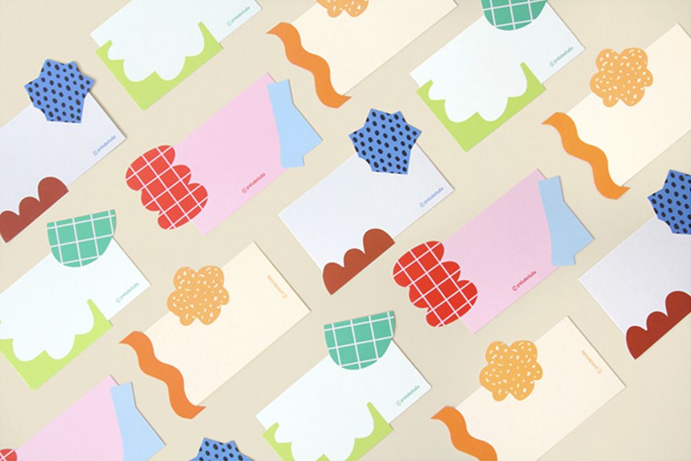 MochiThings: Colorful Piece Message Card Set