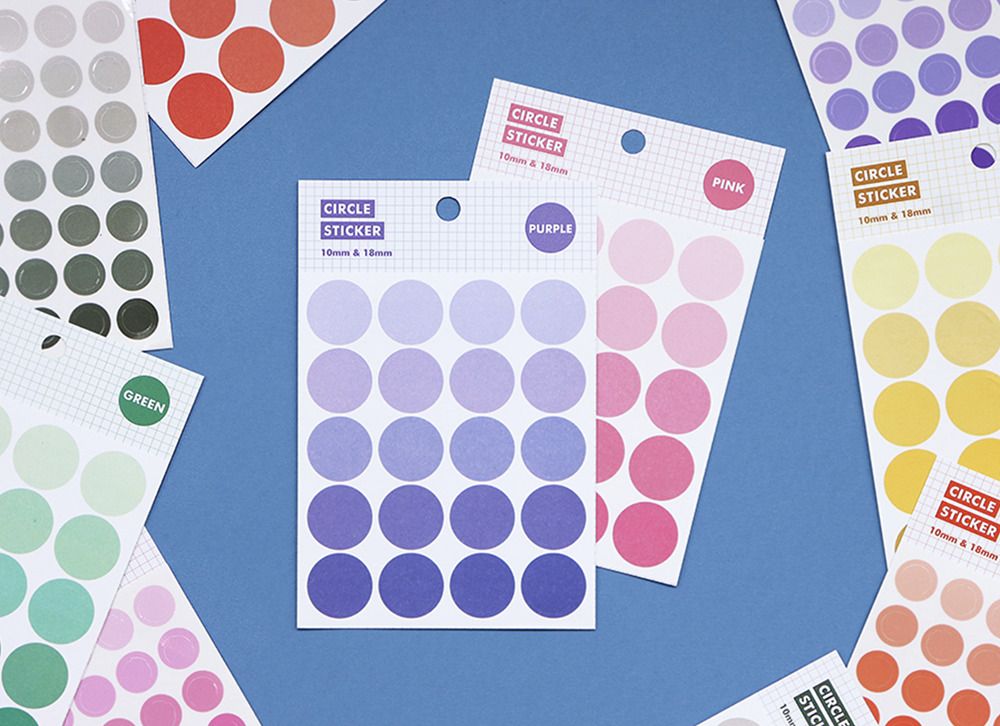 MochiThings: Gradient Circle Sticker Set