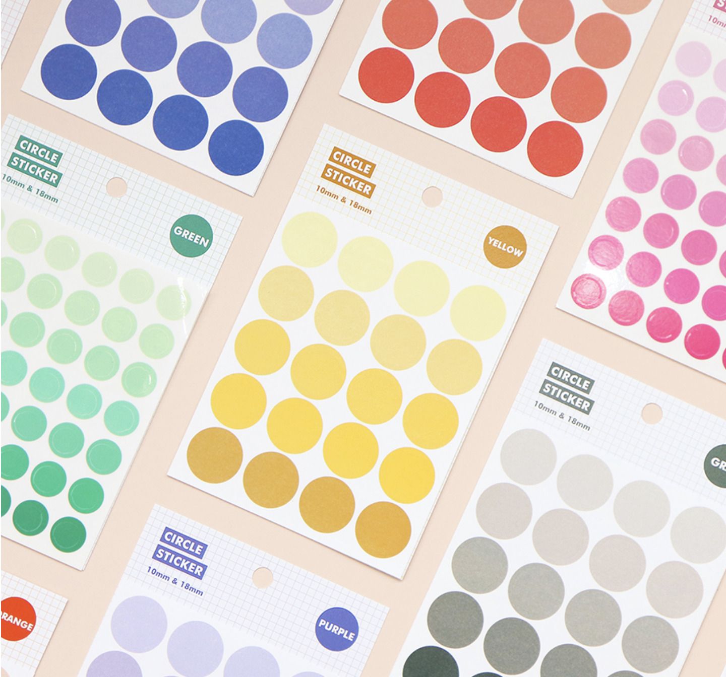 MochiThings: Gradient Circle Sticker Set
