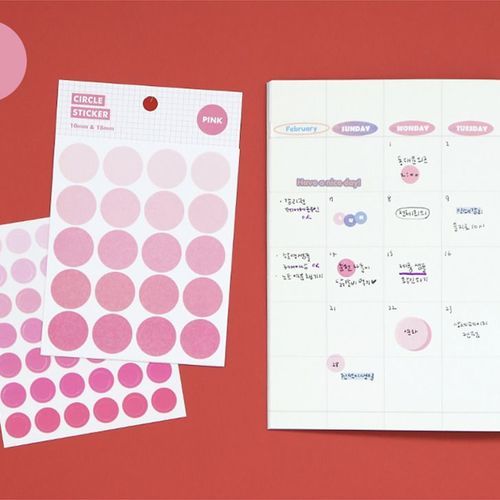 Gradient Circle Sticker Set | mochithings