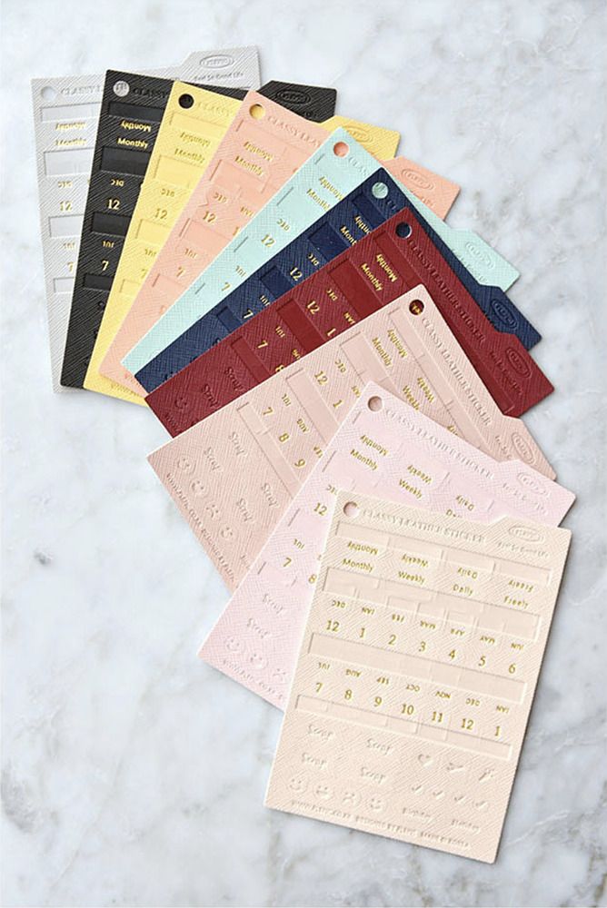MochiThings: Classy Leather Index Sticker