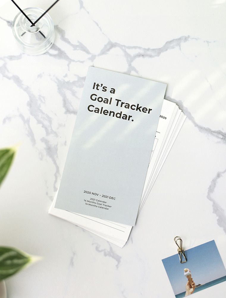 MochiThings: 2021 Goal Tracking Calendar Sheets