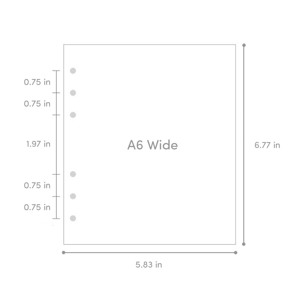 MochiThings: Square 6 Ring A6 Wide Binder
