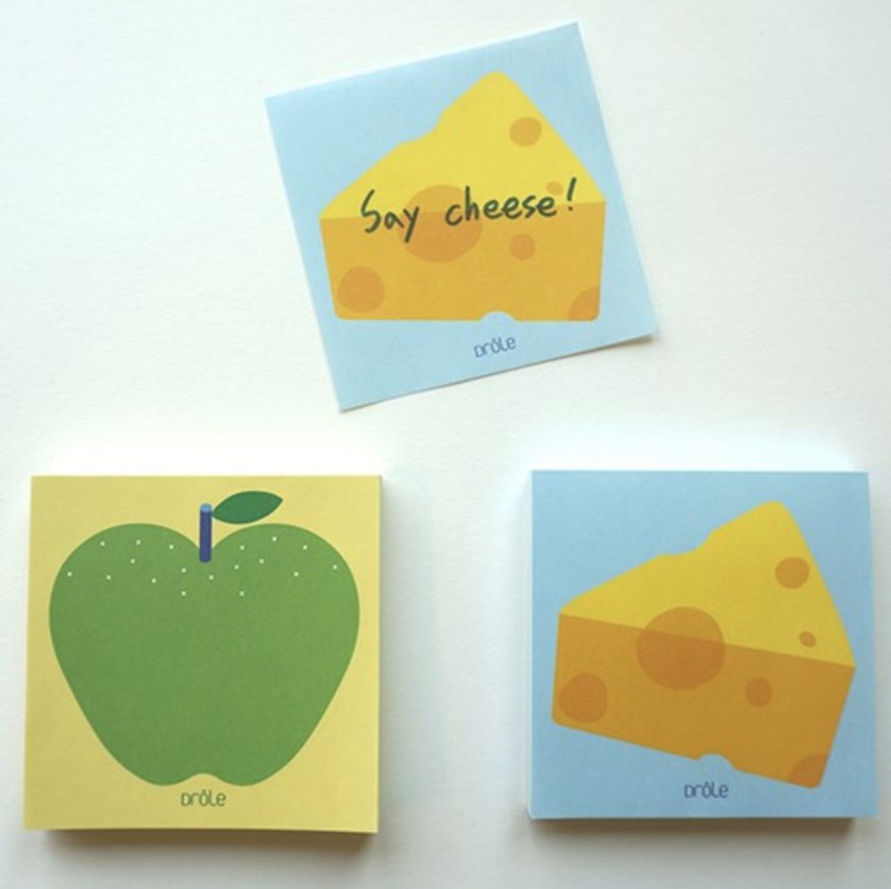MochiThings: Cheese and Apple Memo Pad