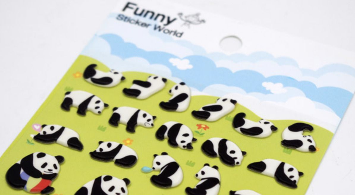 MochiThings: Panda Puffy Deco Sticker v2