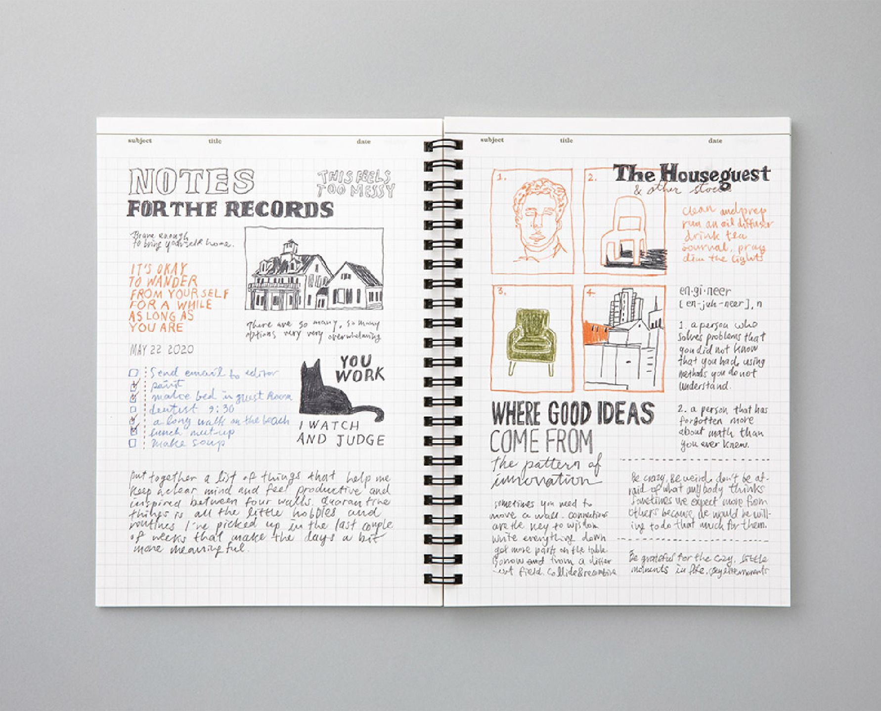 MochiThings: Small Life & Pieces Spiral Notebook