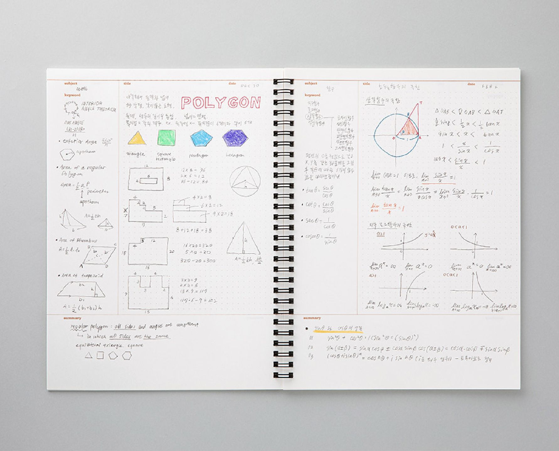 MochiThings: Large Life & Pieces Spiral Notebook