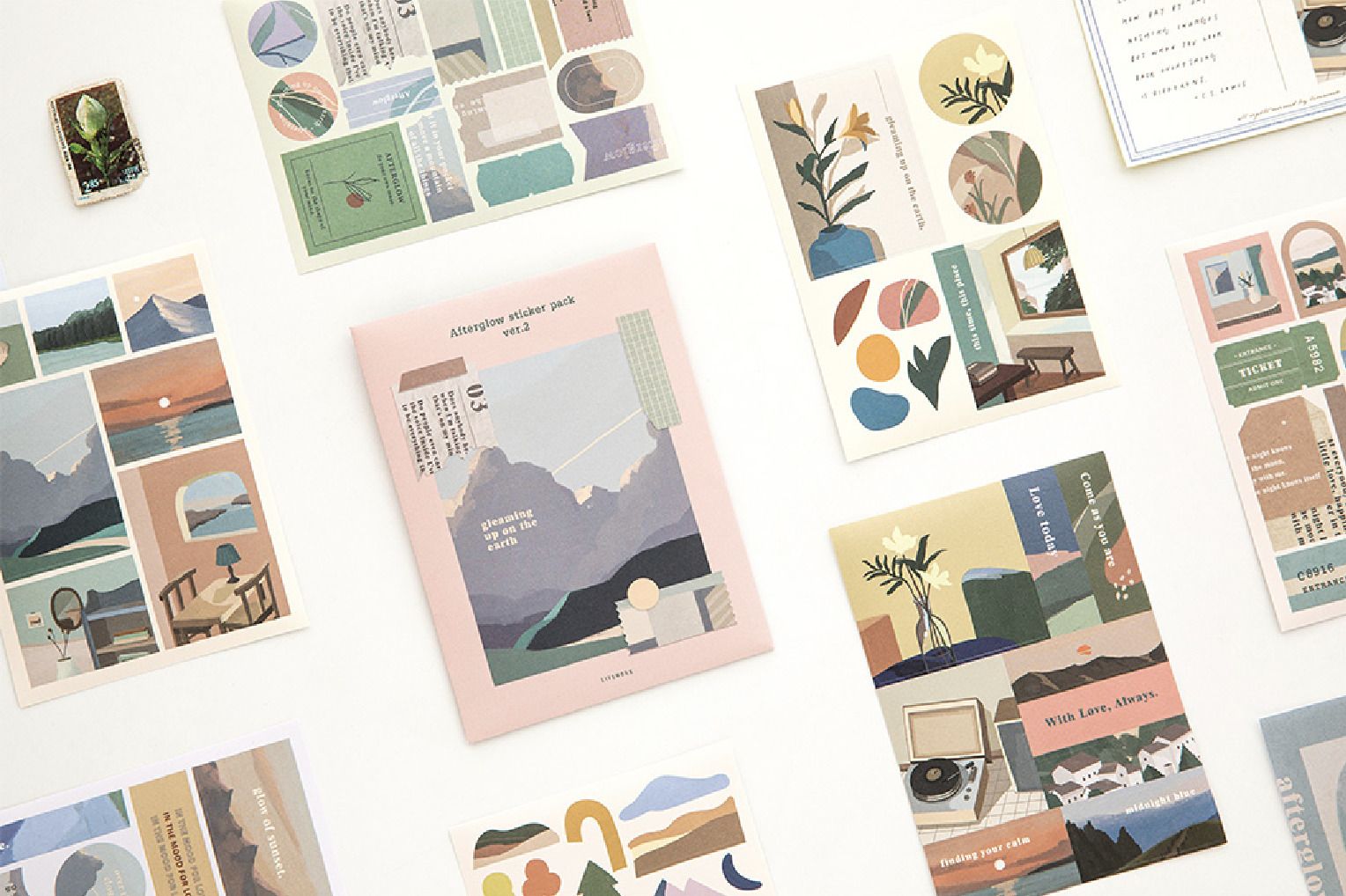 MochiThings: 8pcs Afterglow Deco Sticker Set v2