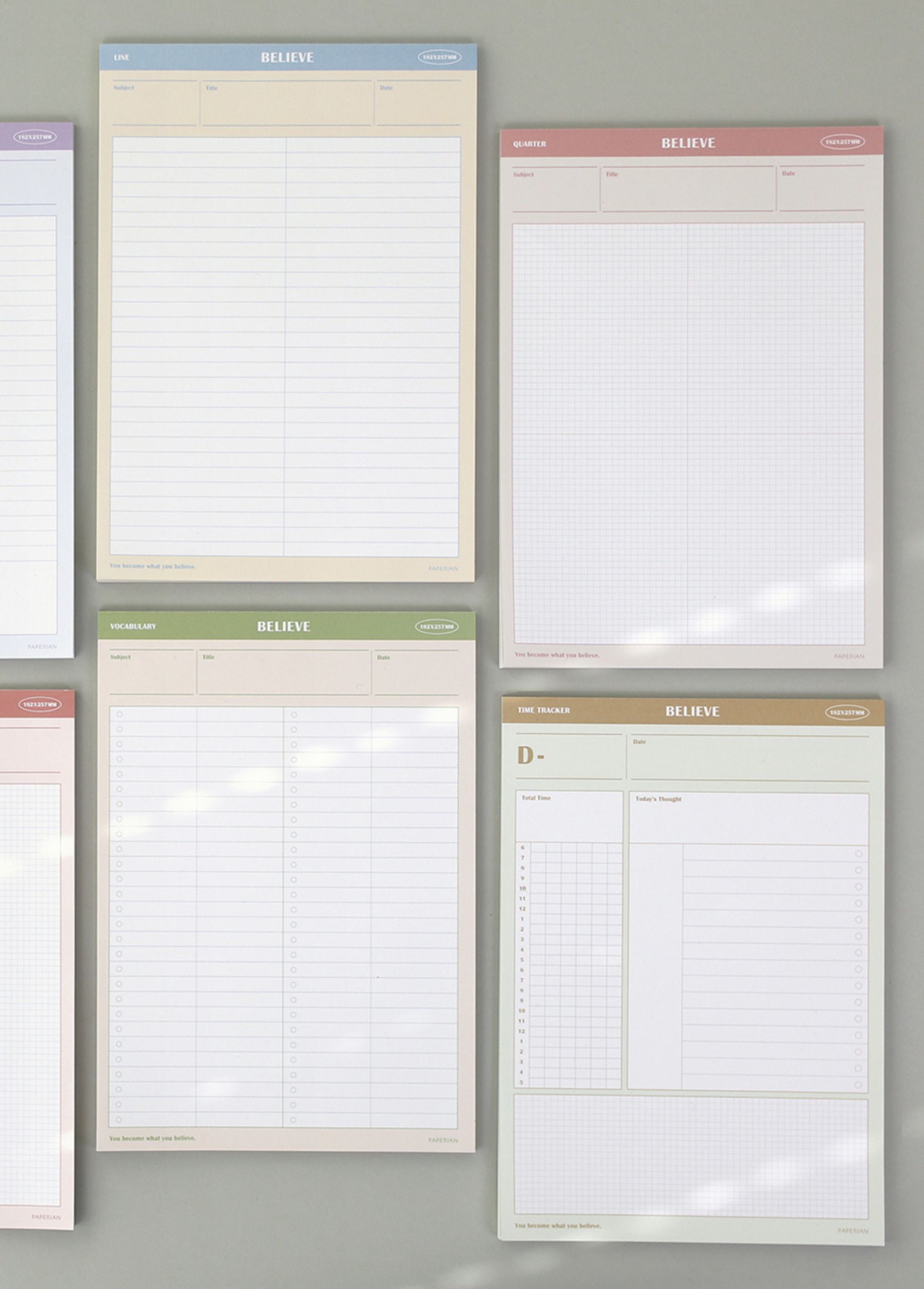 MochiThings: Believe B5 Study Notepad