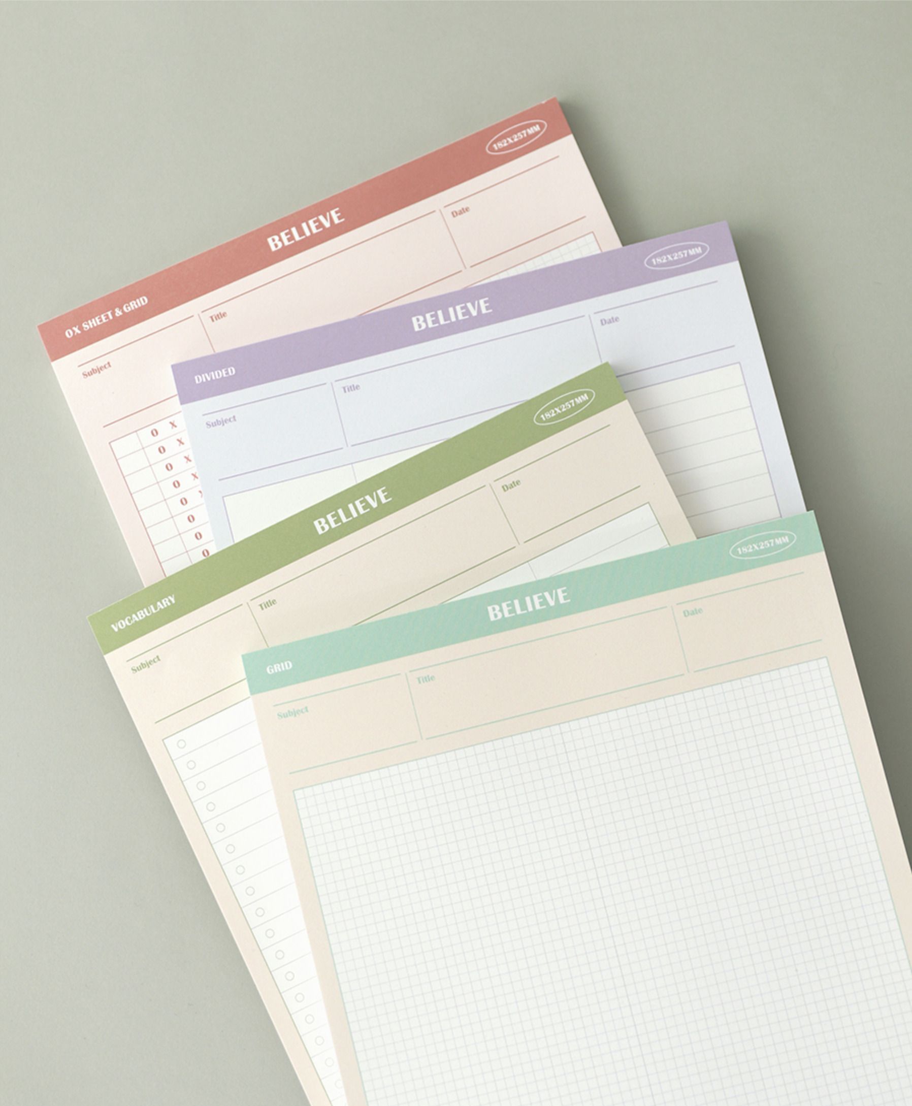 MochiThings: Believe B5 Study Notepad