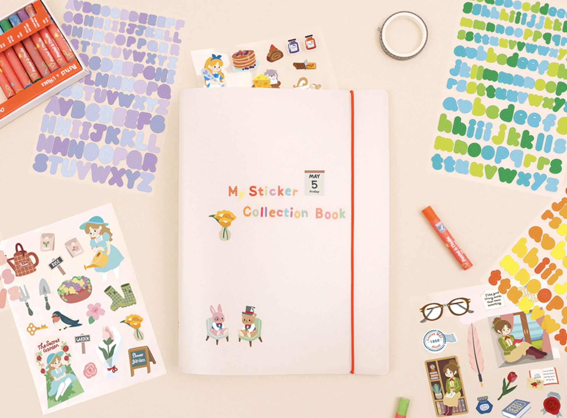 MochiThings: Basic 20 Ring A5 Binder + Sticker Pocket Set