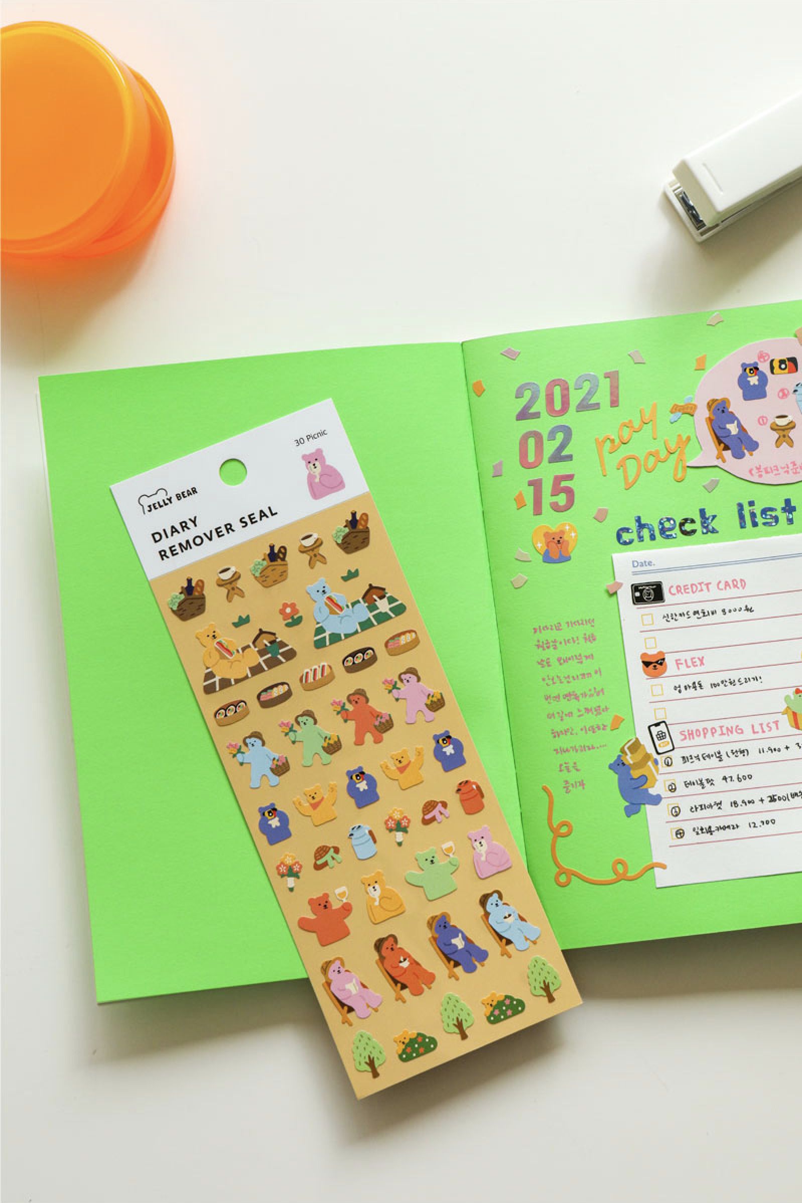 MochiThings: Mini Diary Removable Sticker v6