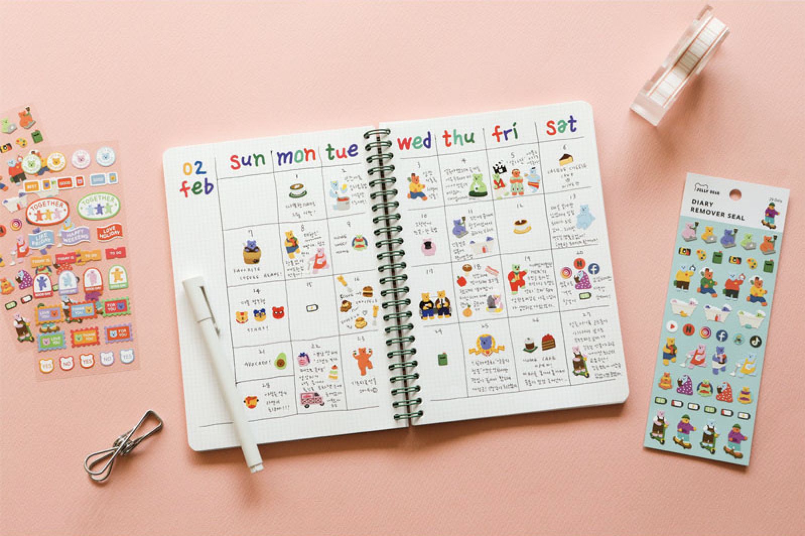 MochiThings: Mini Diary Removable Sticker v6