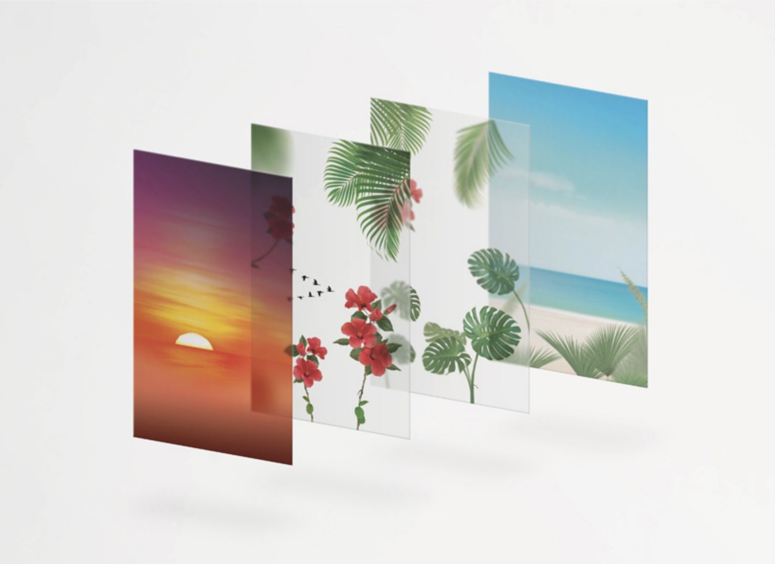 MochiThings: Tropical Sunset Layered Sticker Set