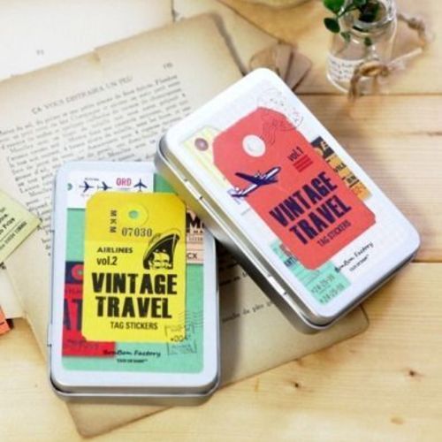 MochiThings: Vintage Travel Tag Label Sticker Set