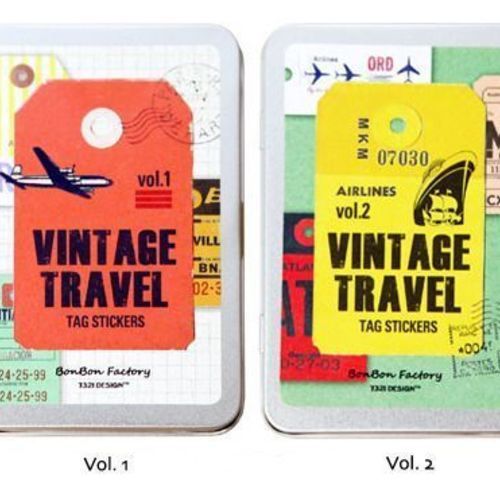 MochiThings: Vintage Travel Tag Label Sticker Set