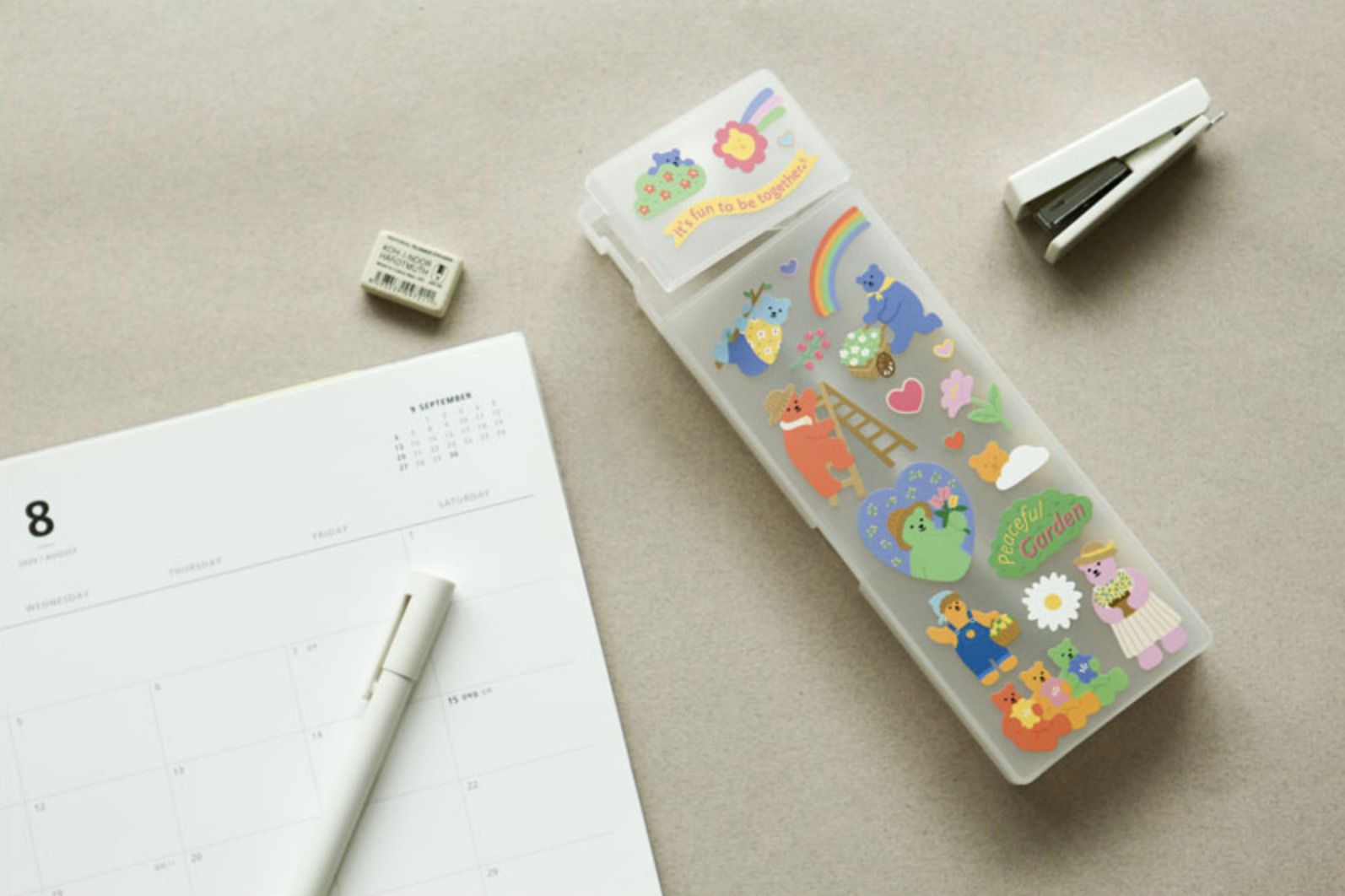 MochiThings: Jelly Bear Pen Case & Sticker Set