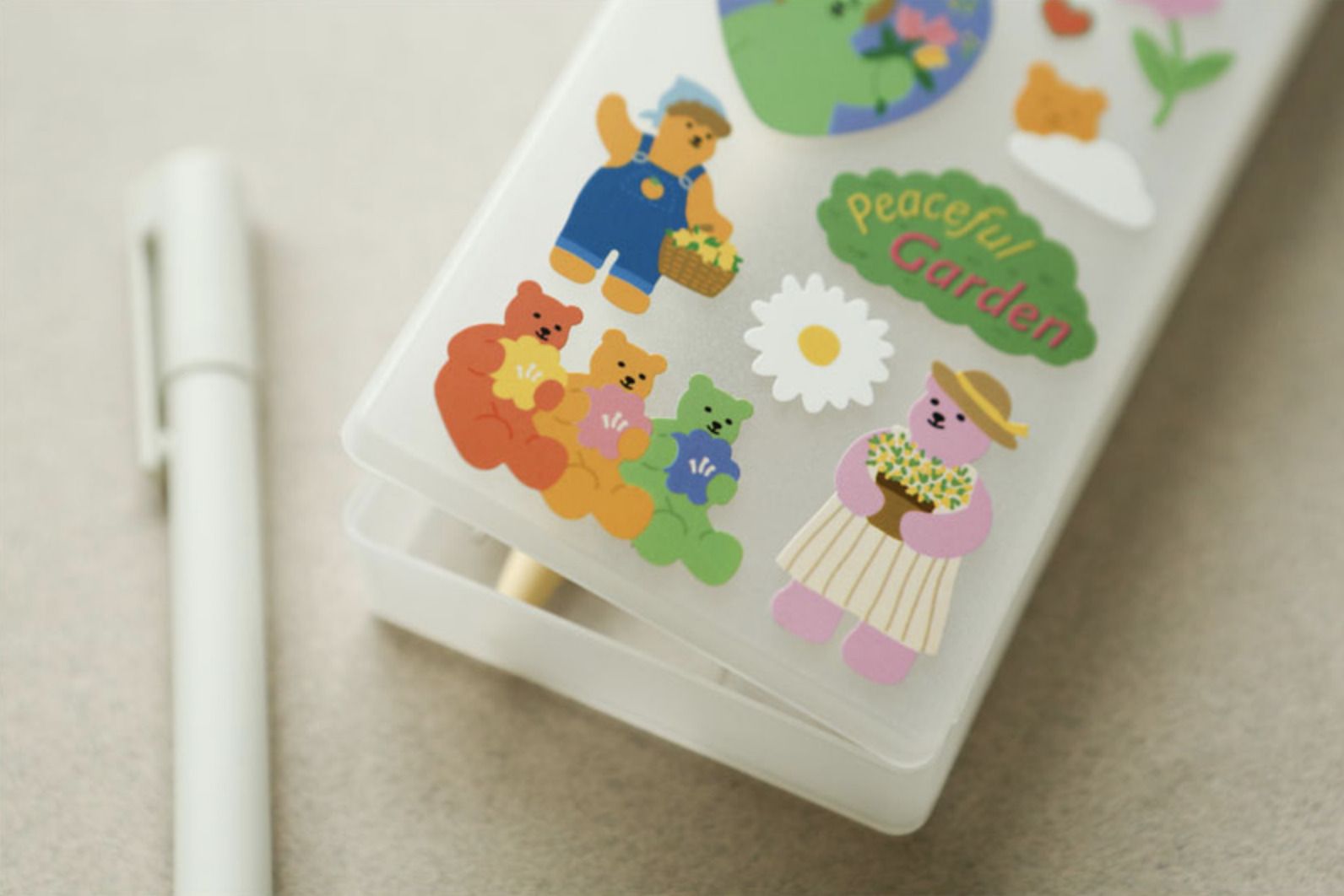 MochiThings: Jelly Bear Pen Case & Sticker Set
