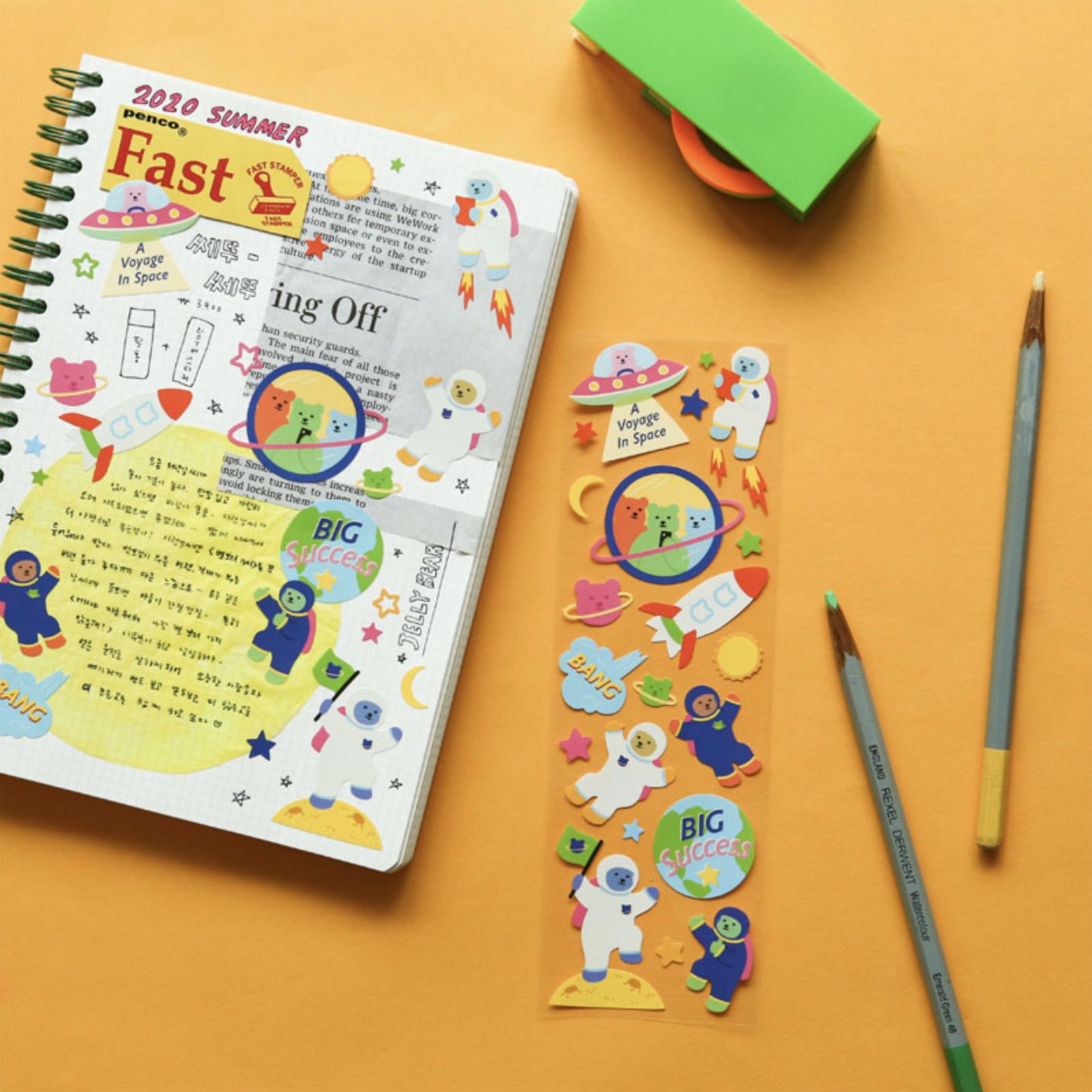 MochiThings: Jelly Bear Pen Case & Sticker Set