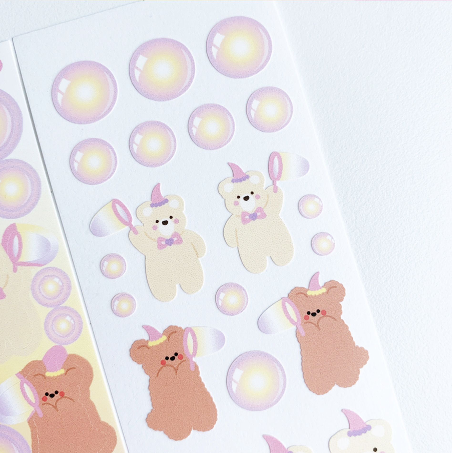 MochiThings: Soap Bubble Bear Slim Sticker