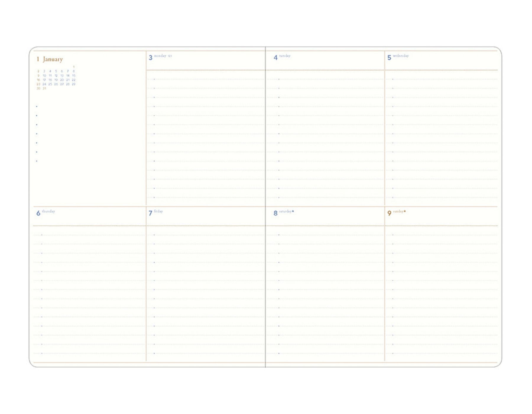 MochiThings: 2022 B5 Slim & Wide Weekly Planner