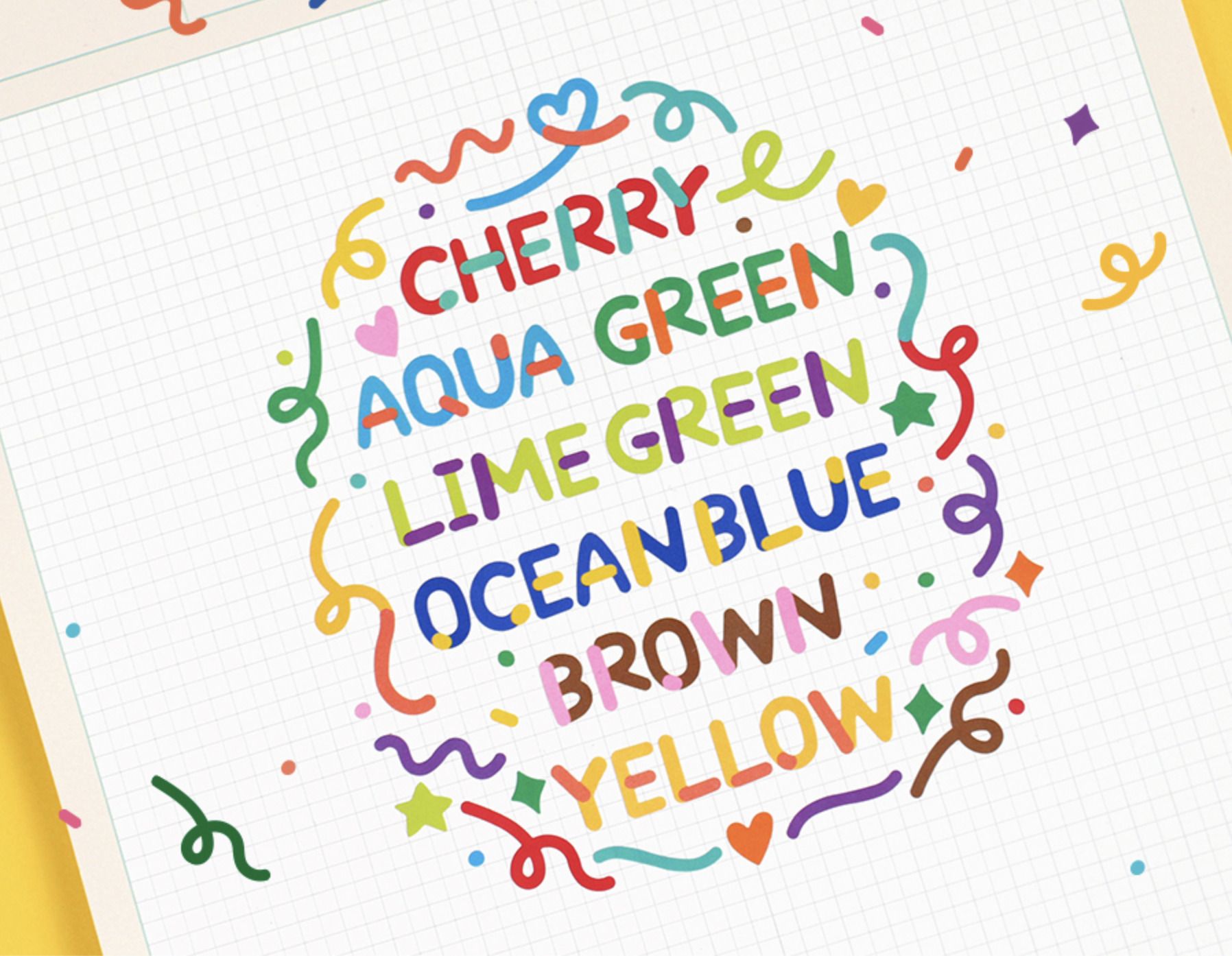 MochiThings: Color Combo Alphabet Removable Sticker