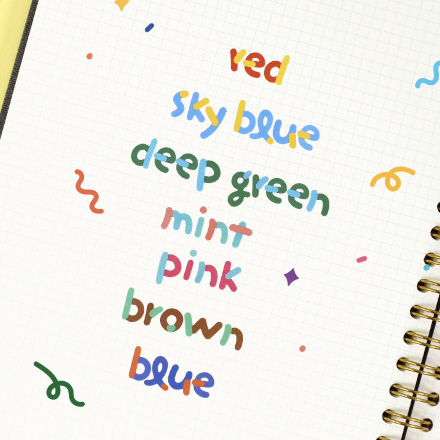 MochiThings: Color Combo Alphabet Removable Sticker