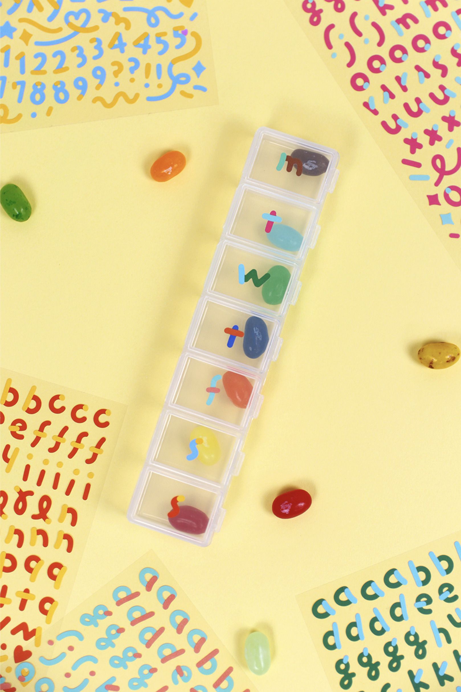 MochiThings: Color Combo Alphabet Removable Sticker