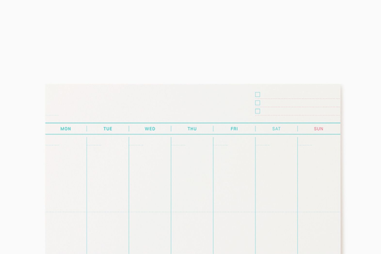 MochiThings: A5 Weekly Schedule Notepad