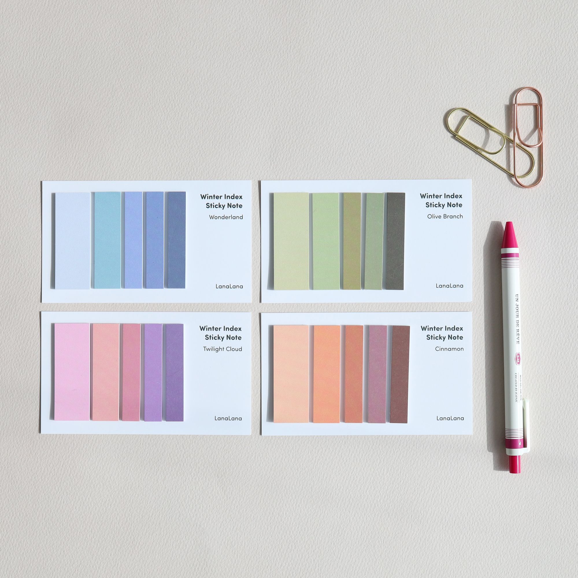 MochiThings: Winter Index Sticky Note