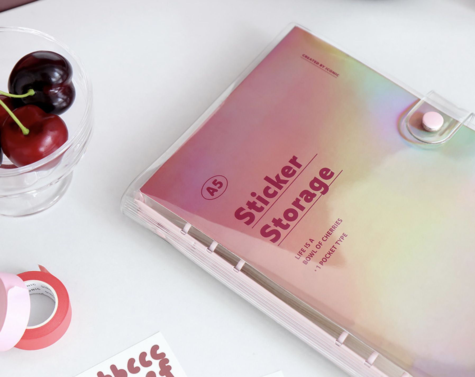 MochiThings: Sticker Storage 6 Ring A5 Binder + Pocket Set