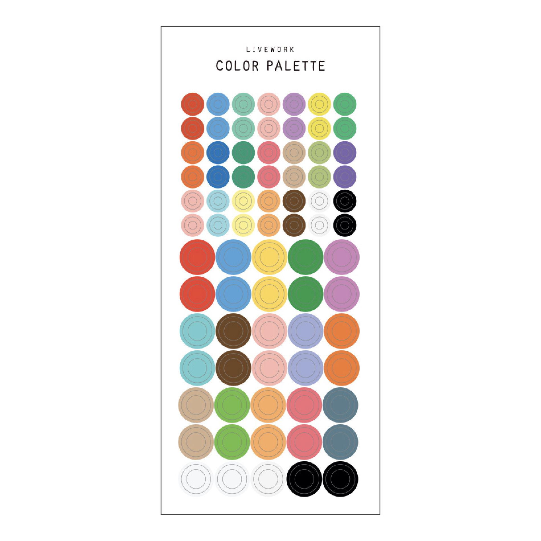 MochiThings: Mini Color Palette Sticker Set