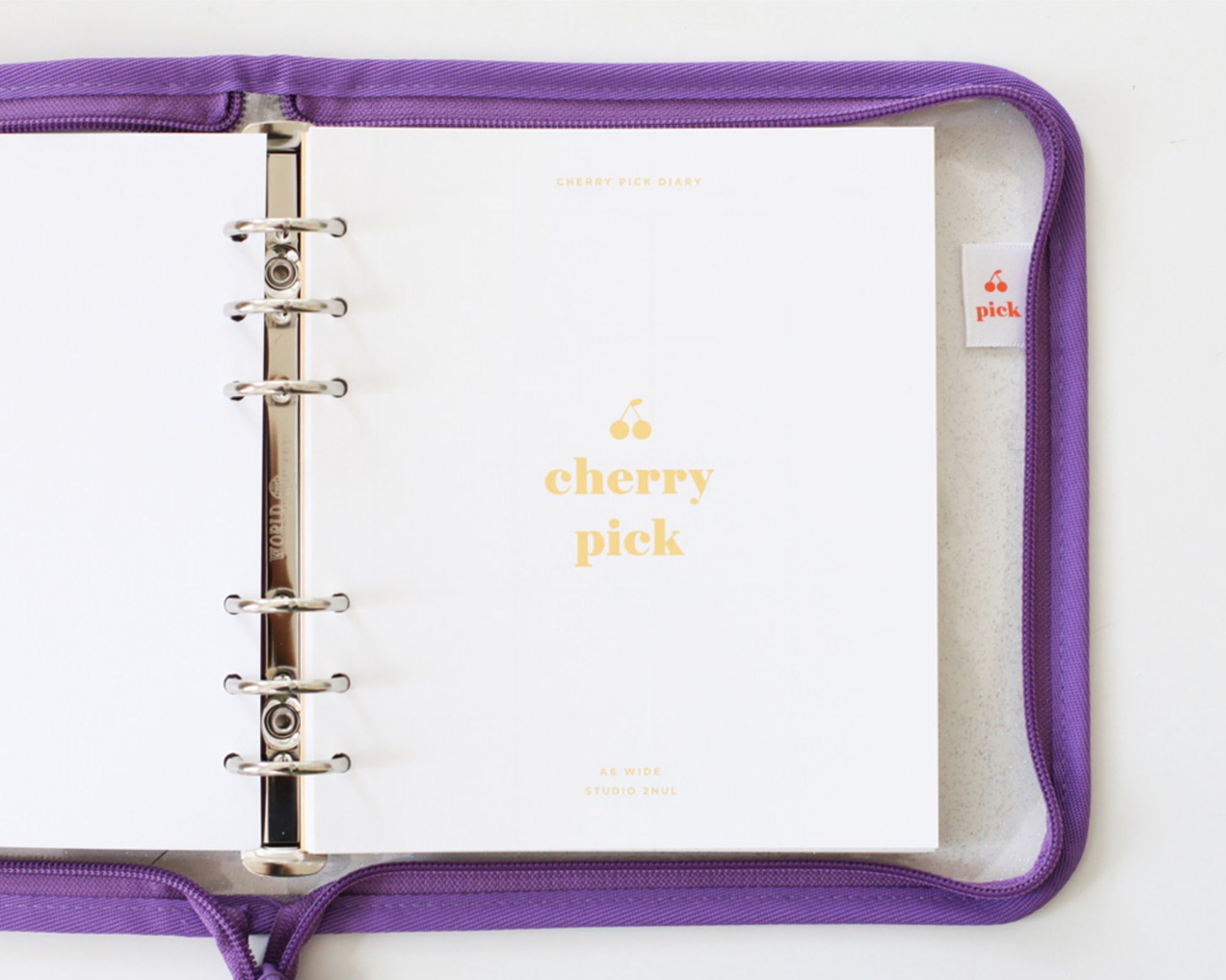MochiThings: Cherry Pick 6 Ring A6 Wide Zipper Planner v3