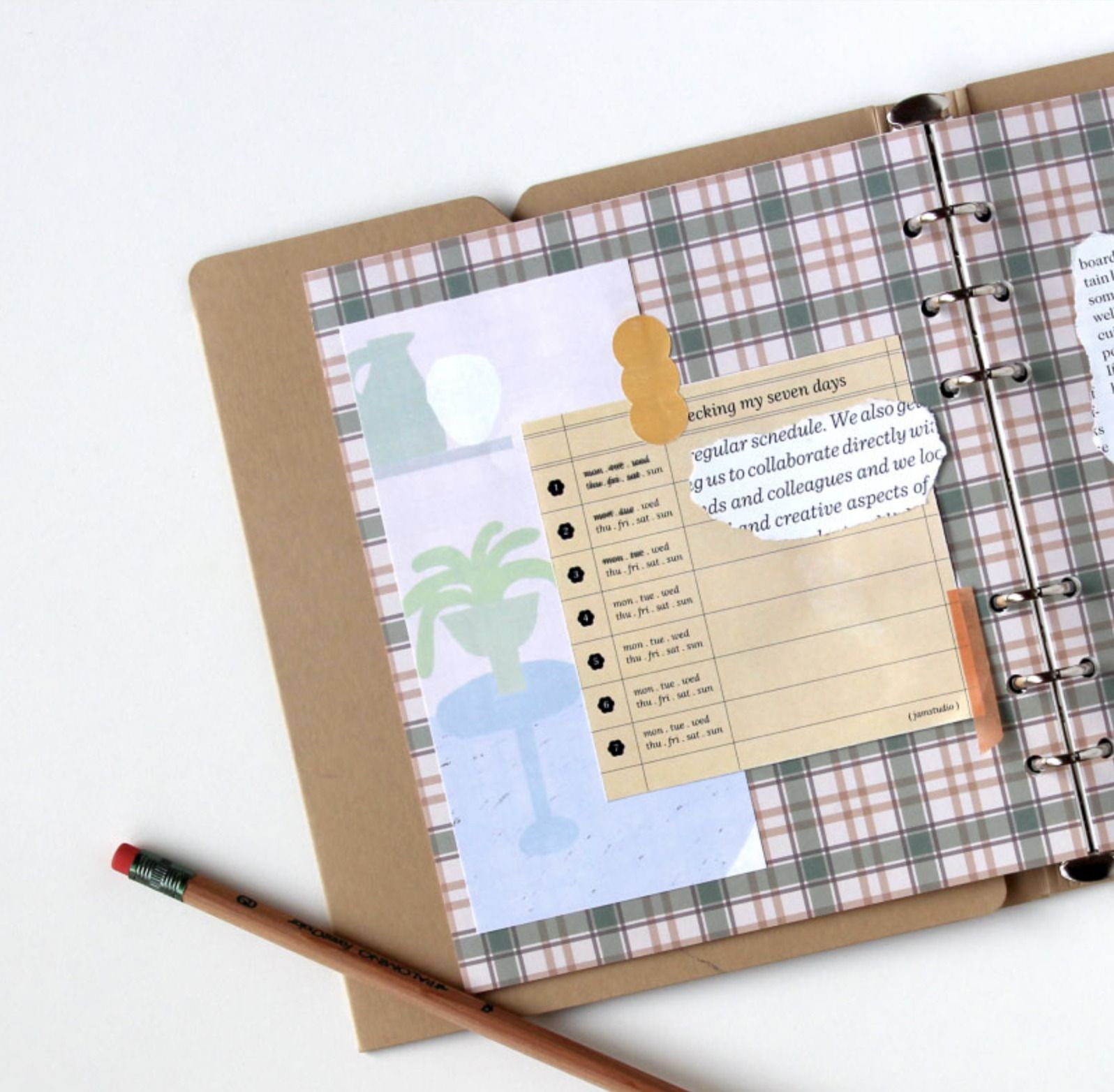 MochiThings: Muffler Check Pattern 6 Ring A6 Wide Note Refill