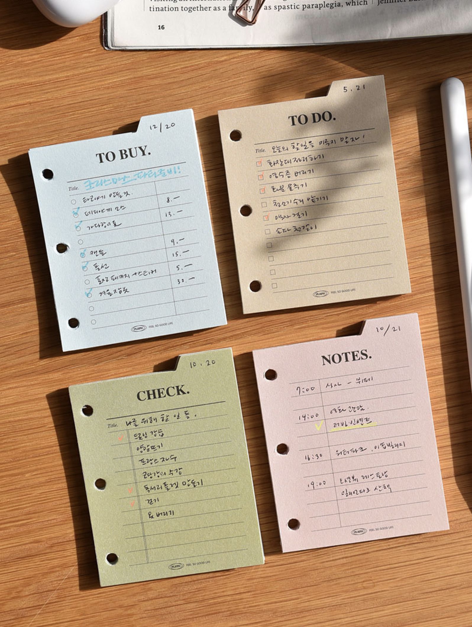 MochiThings: Mini Classy 3 Ring Index Planner Refill