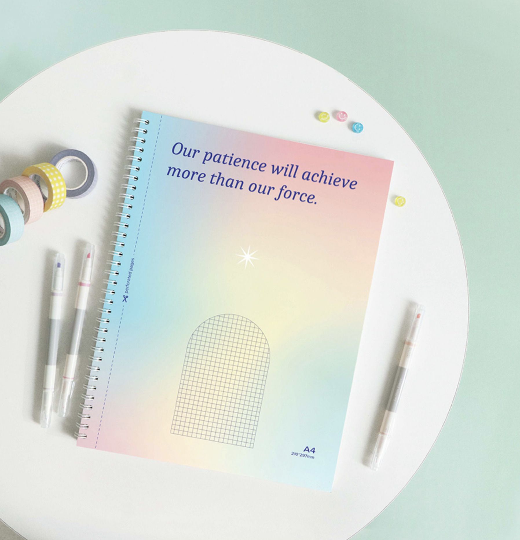MochiThings: Grid Perforated A4 Spiral Notebook
