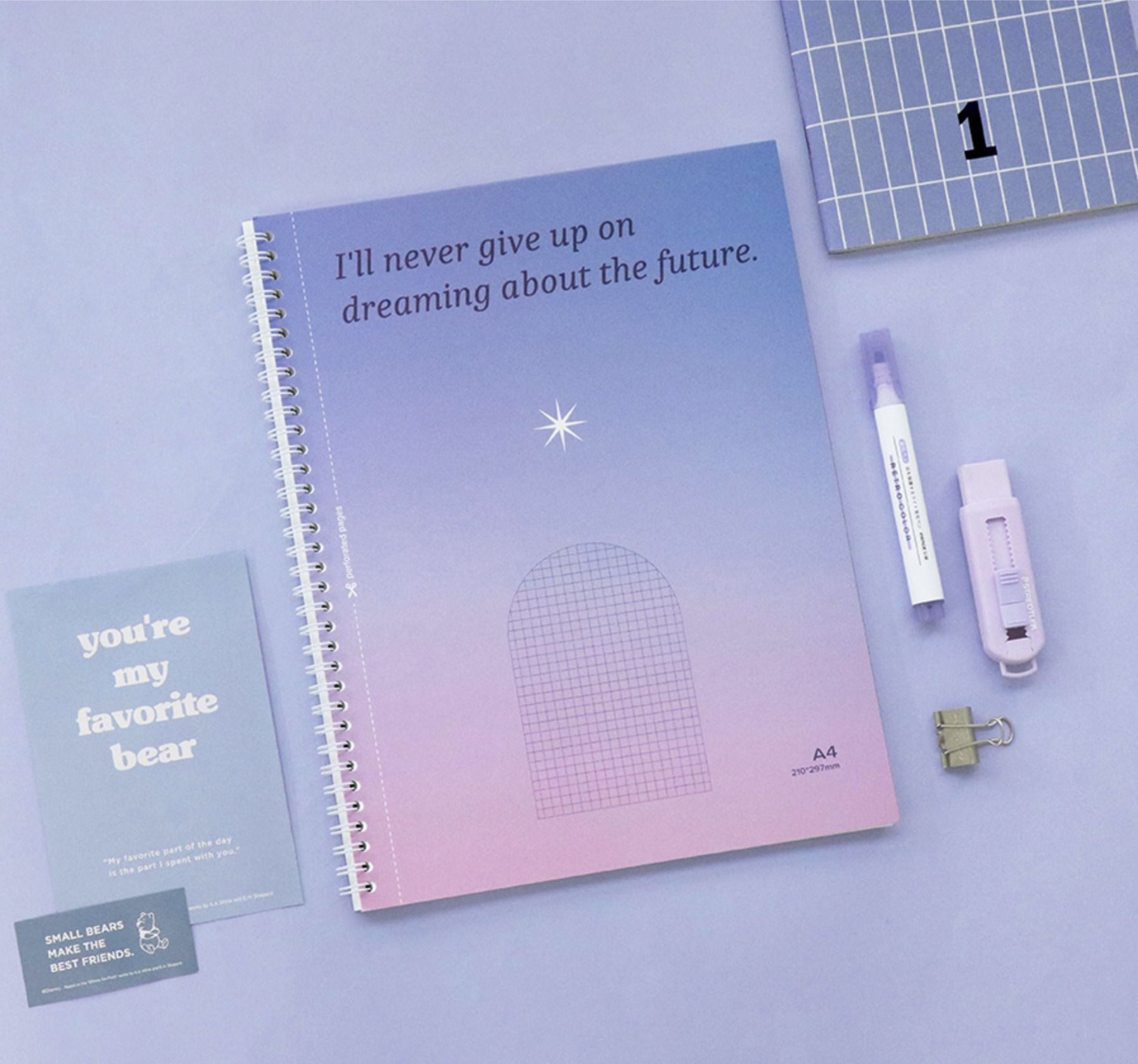 MochiThings: Grid Perforated A4 Spiral Notebook