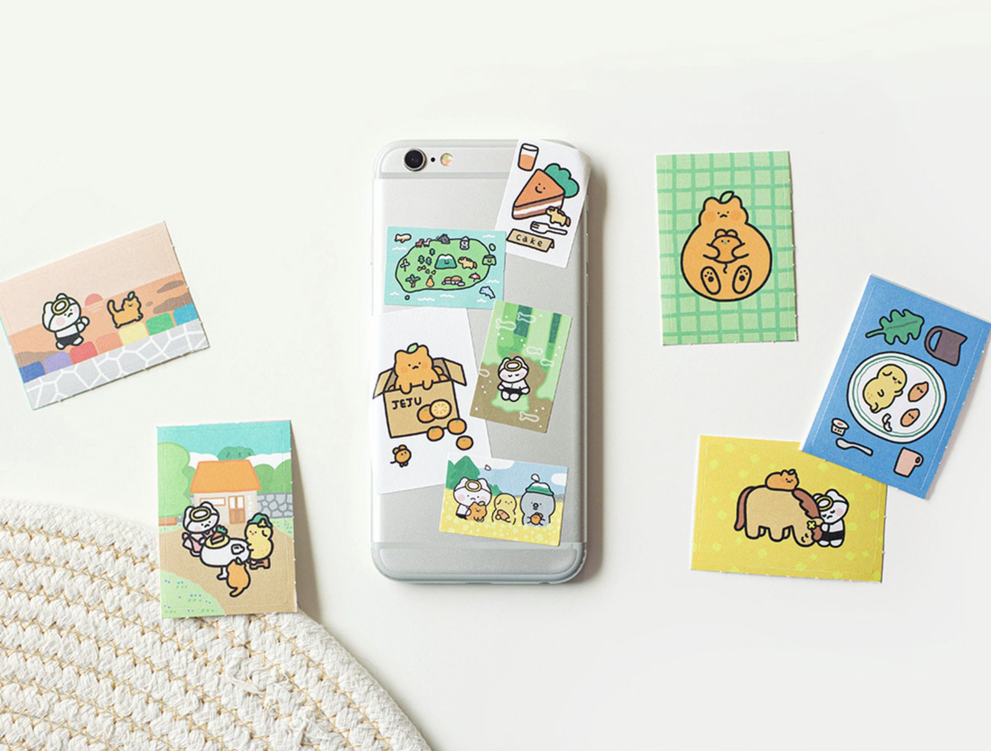 MochiThings: 48pcs Jeju Cat Label Sticker Set