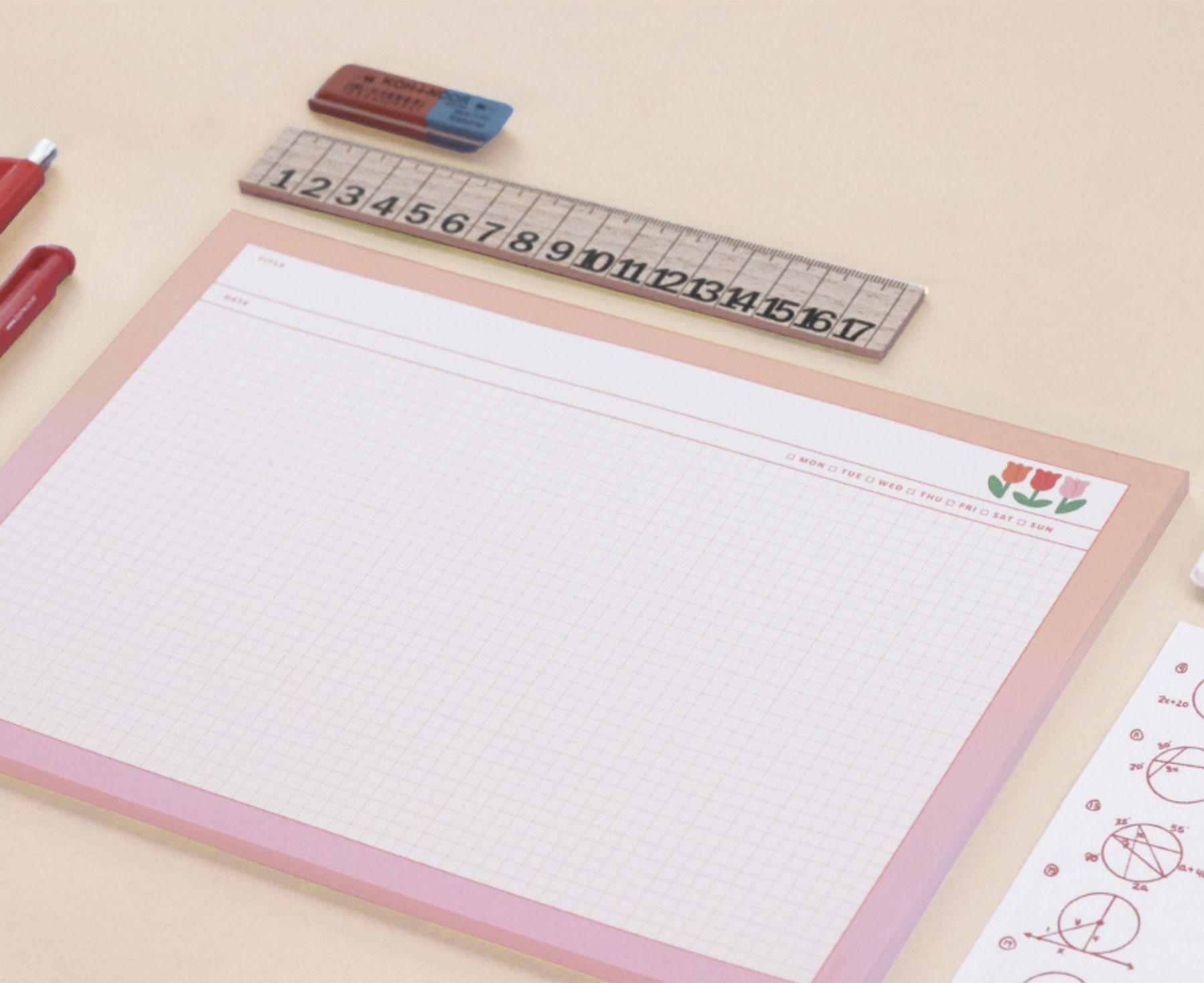 MochiThings: Merry B5 Grid Notepad
