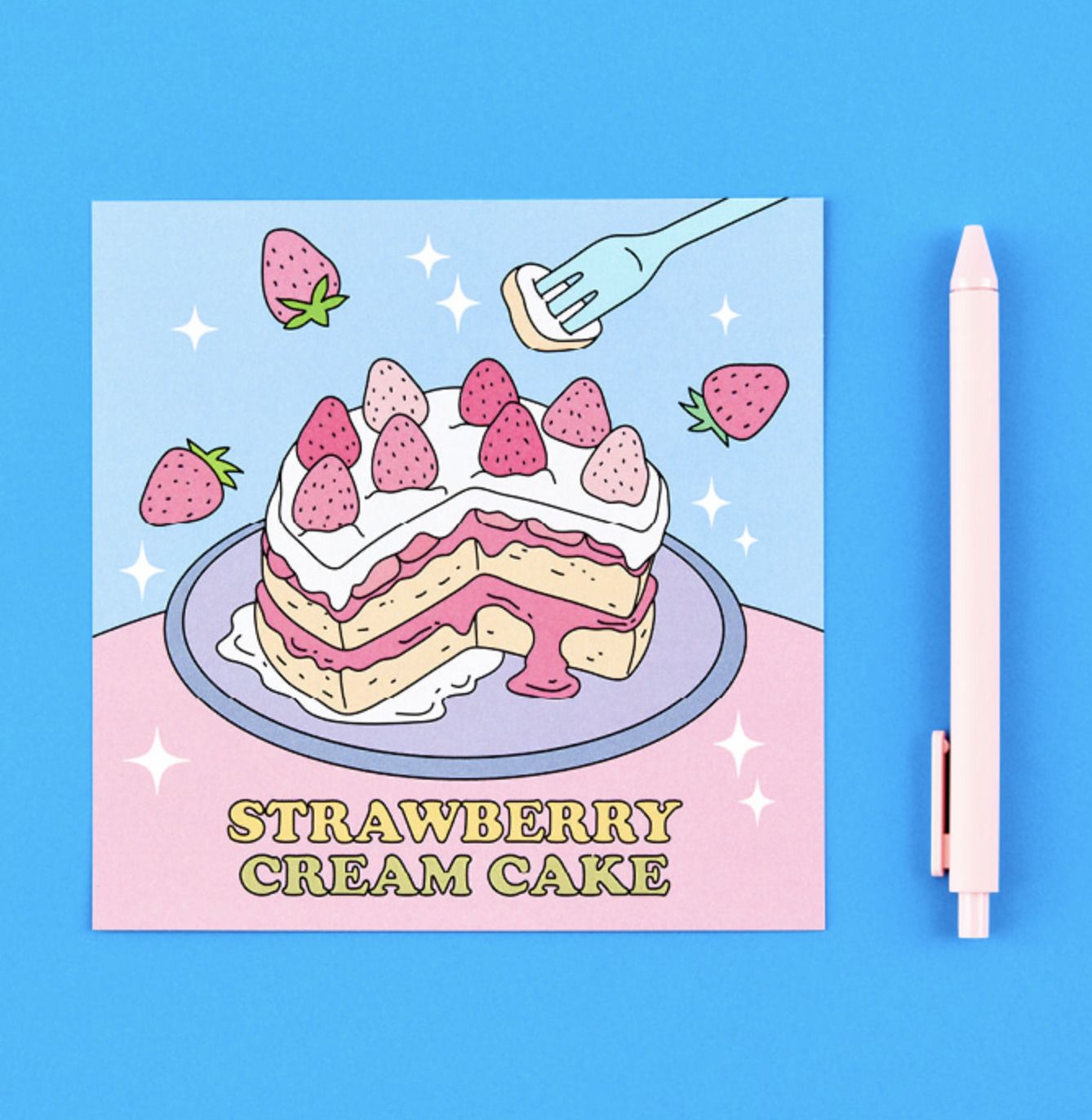 MochiThings: 4pcs Retro Cake Postcard Set