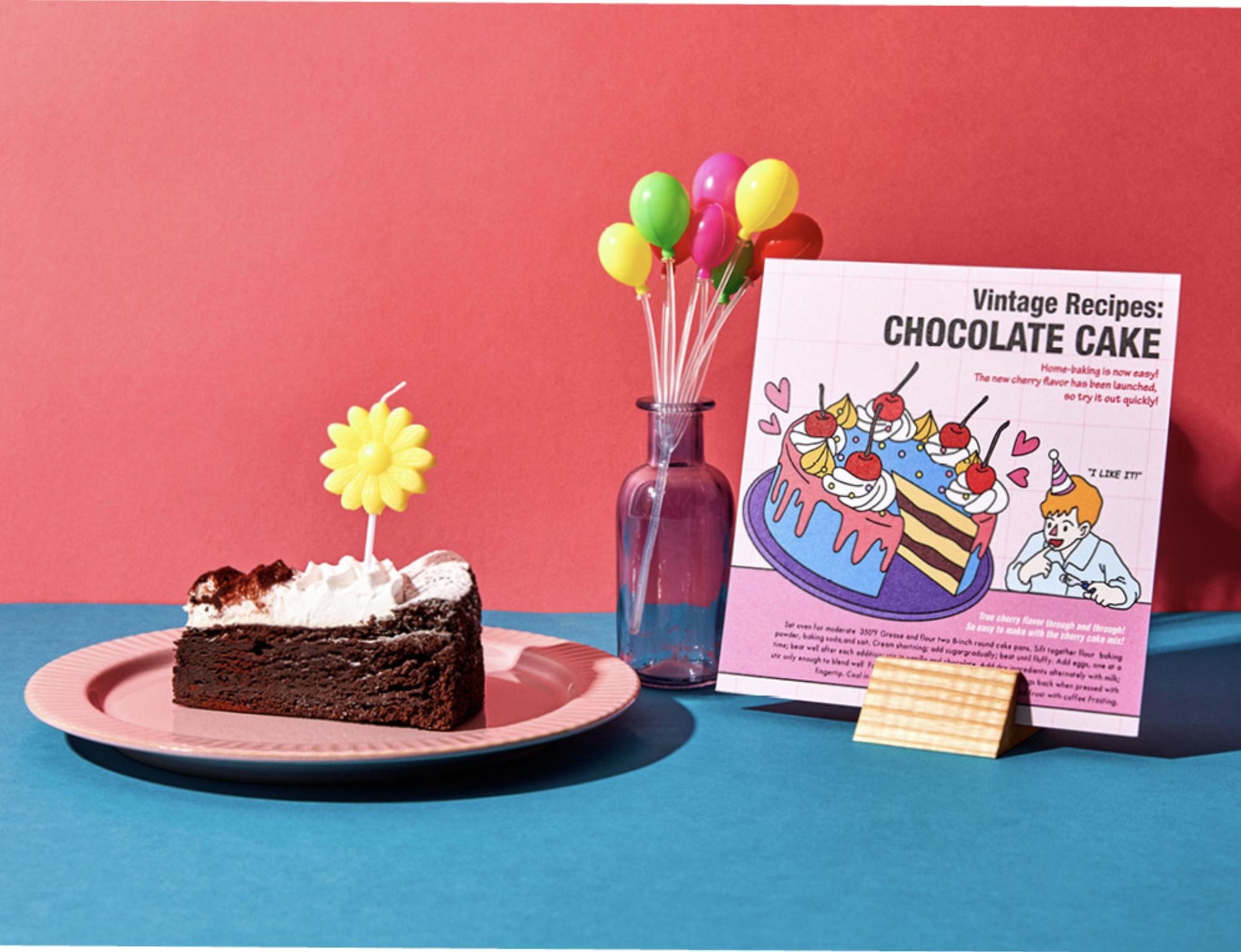 MochiThings: 4pcs Retro Cake Postcard Set