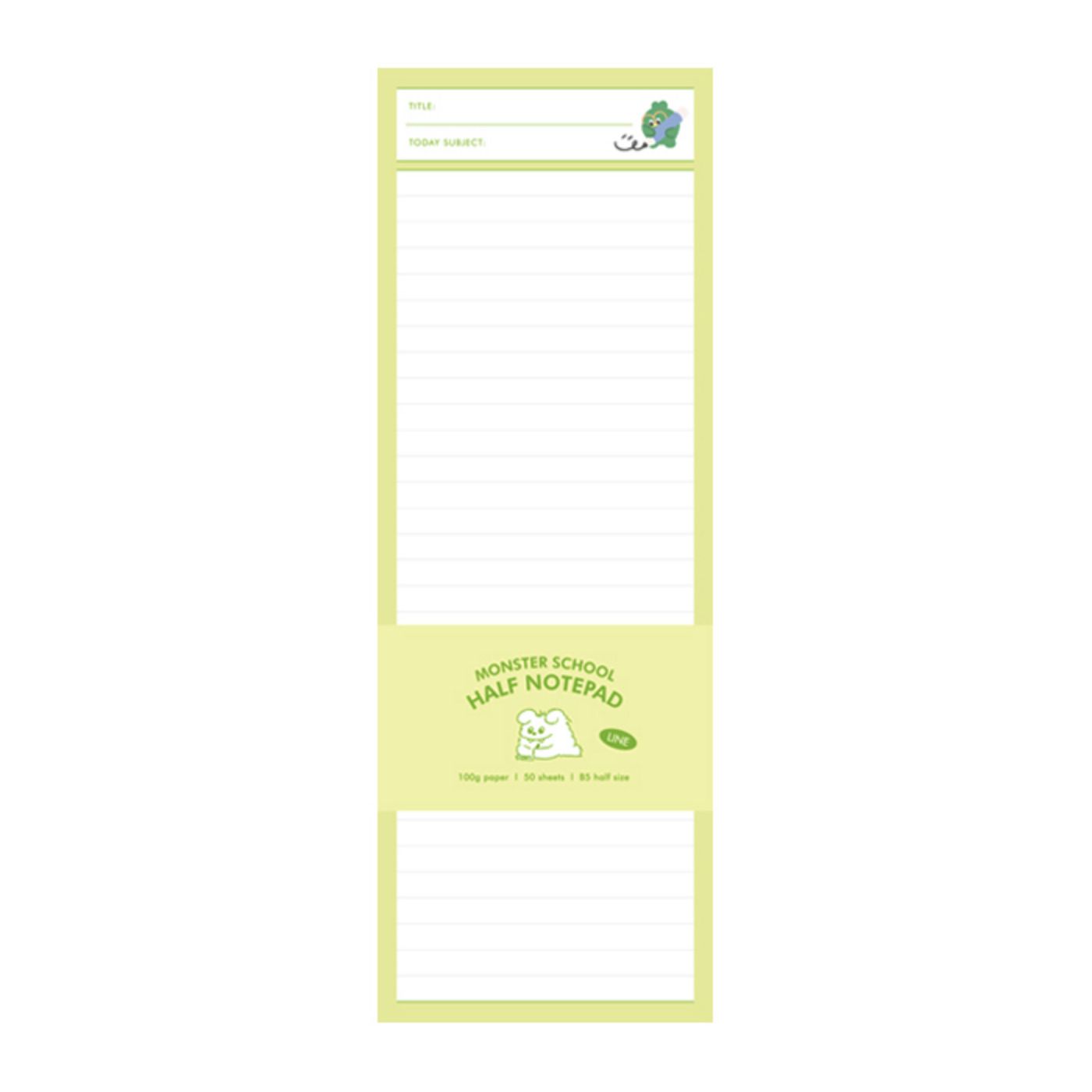 MochiThings: Monster School Half Notepad