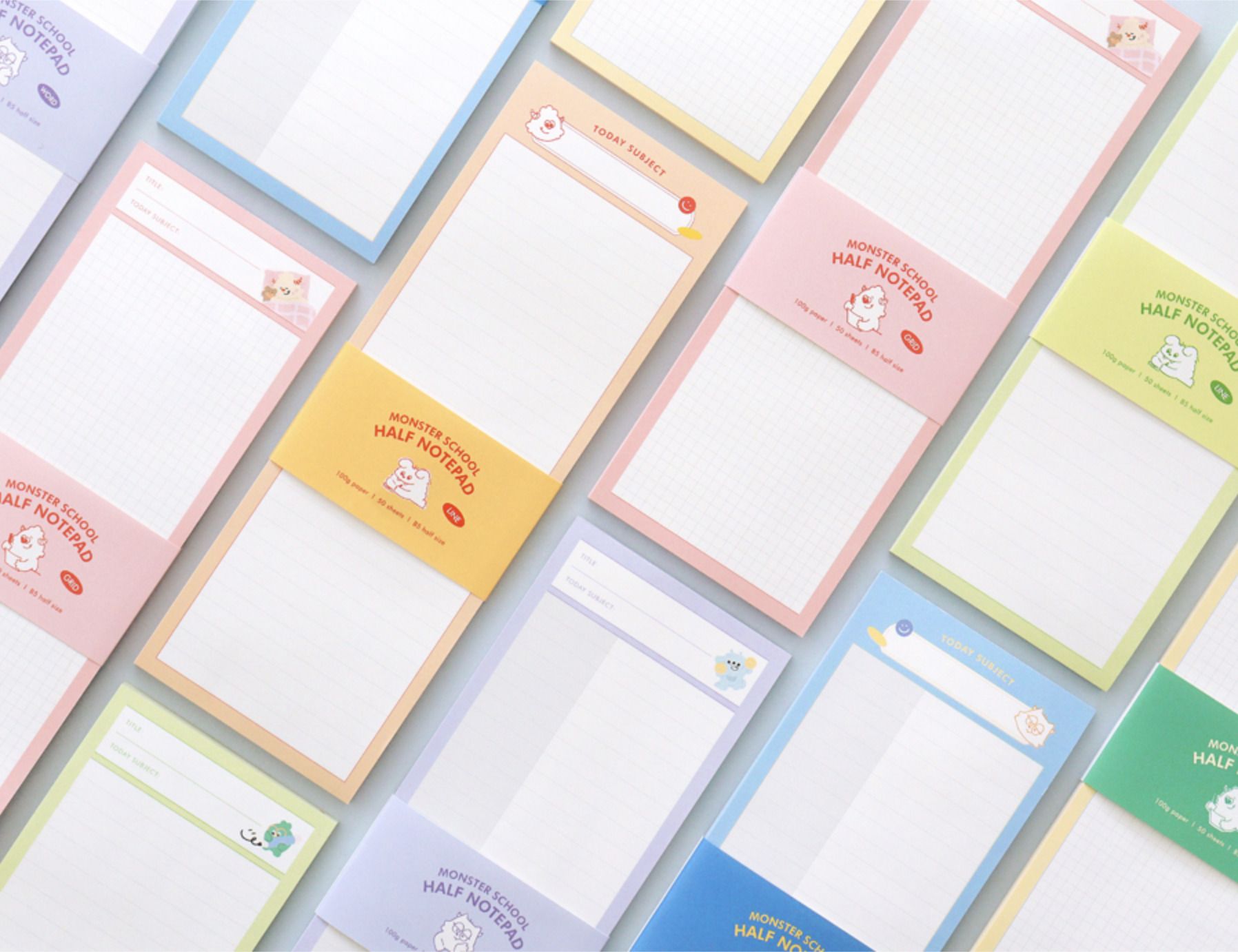 MochiThings: Monster School Half Notepad