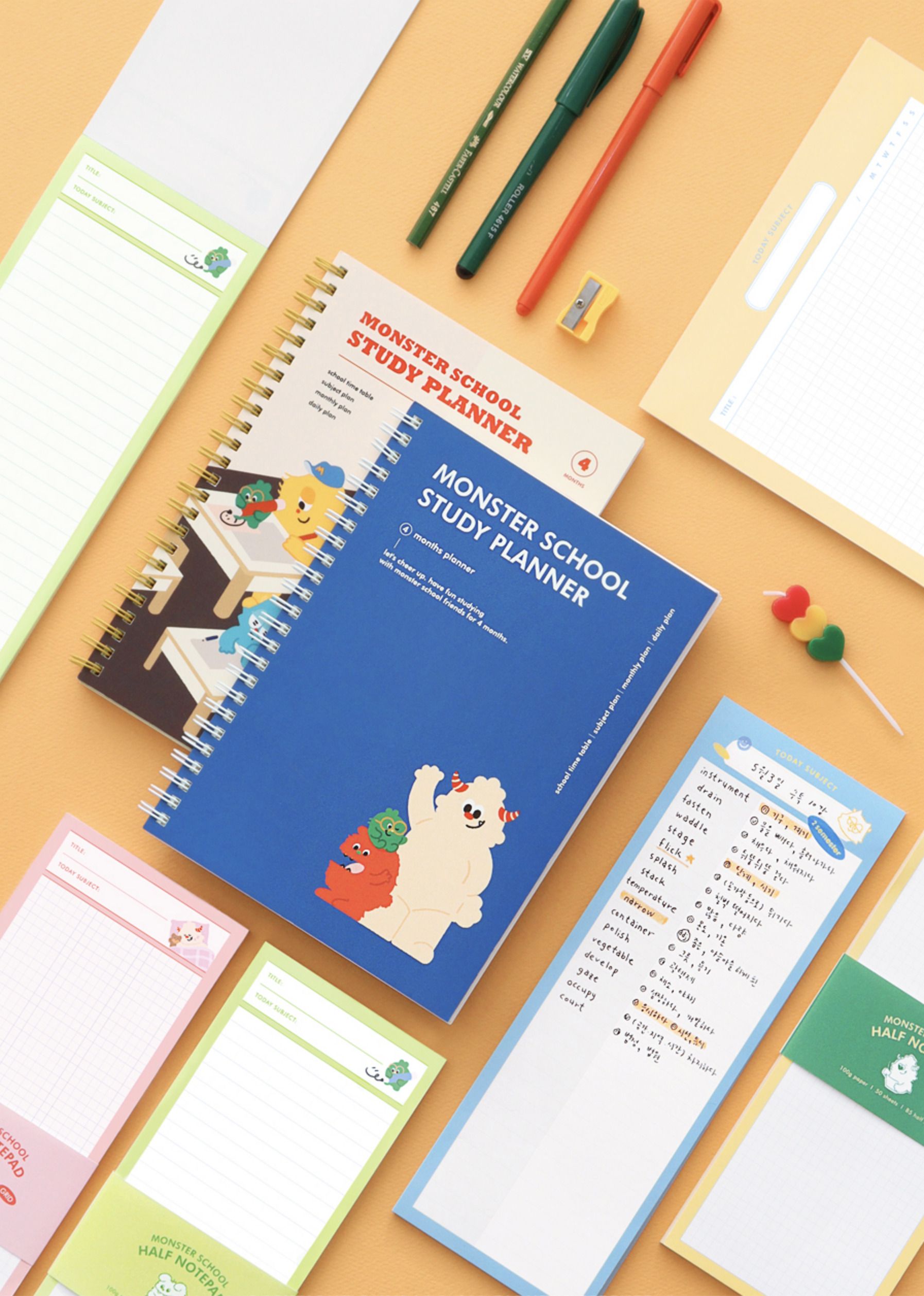 MochiThings: Monster School Half Notepad