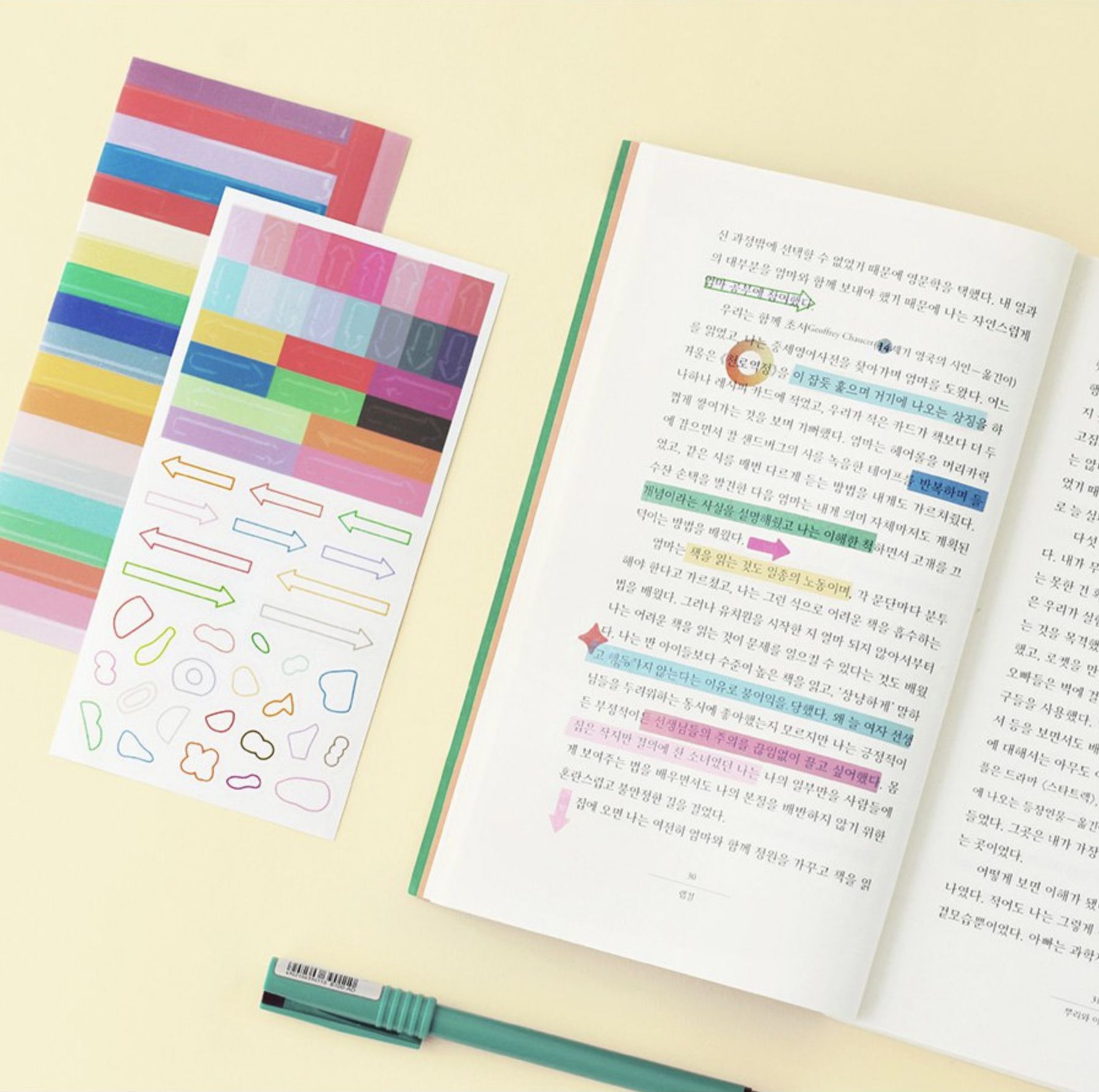 MochiThings: 10pcs Color Shape Sticker Set