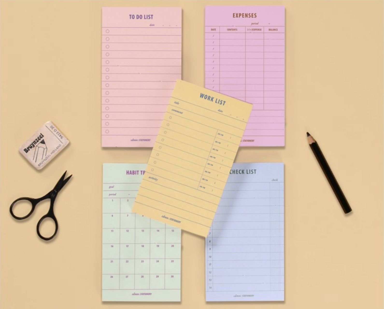 MochiThings: Vintage-colored Planning Notepad v2