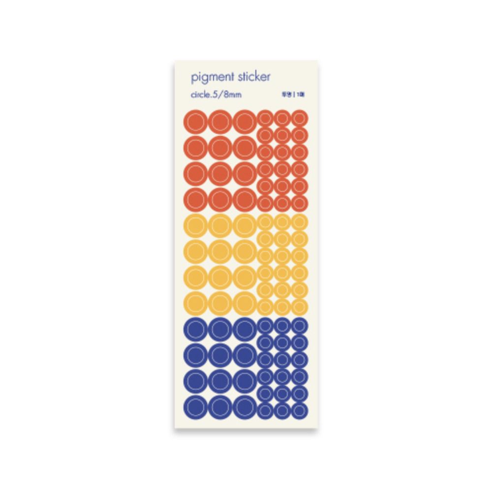 MochiThings: Circle Pigment See-through Sticker