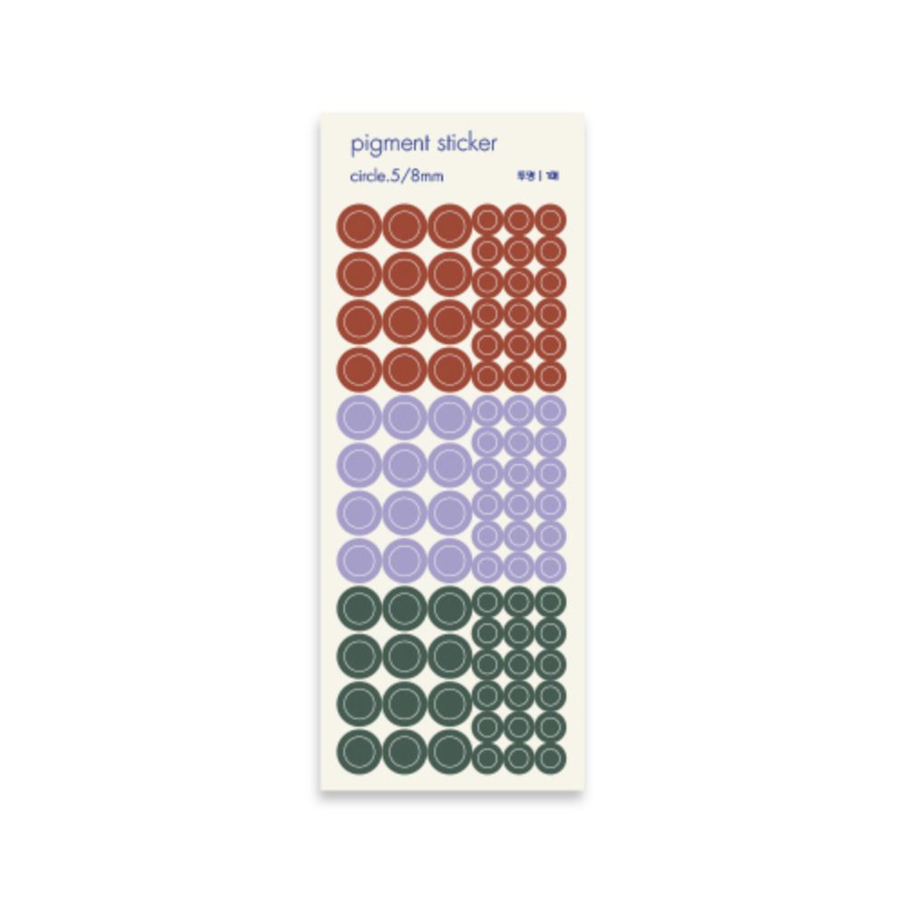 MochiThings: Circle Pigment See-through Sticker
